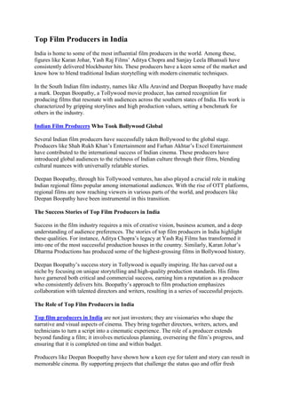 Top Film Producers in India - Deepan Boopathy.pdf