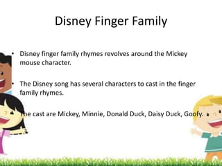Top flim and cartoon finger family rhymes | PPTX