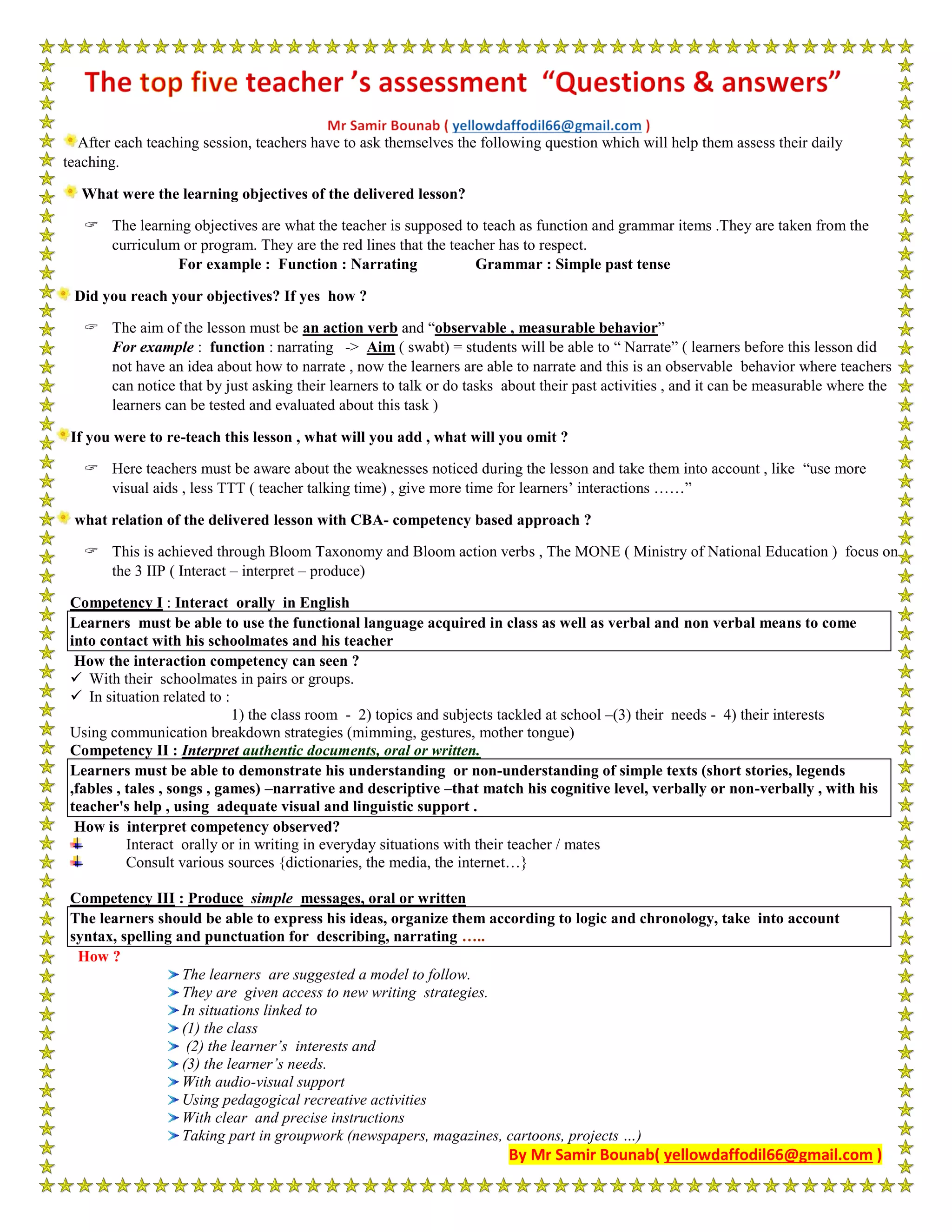 Top five assessment questions and answers | PDF