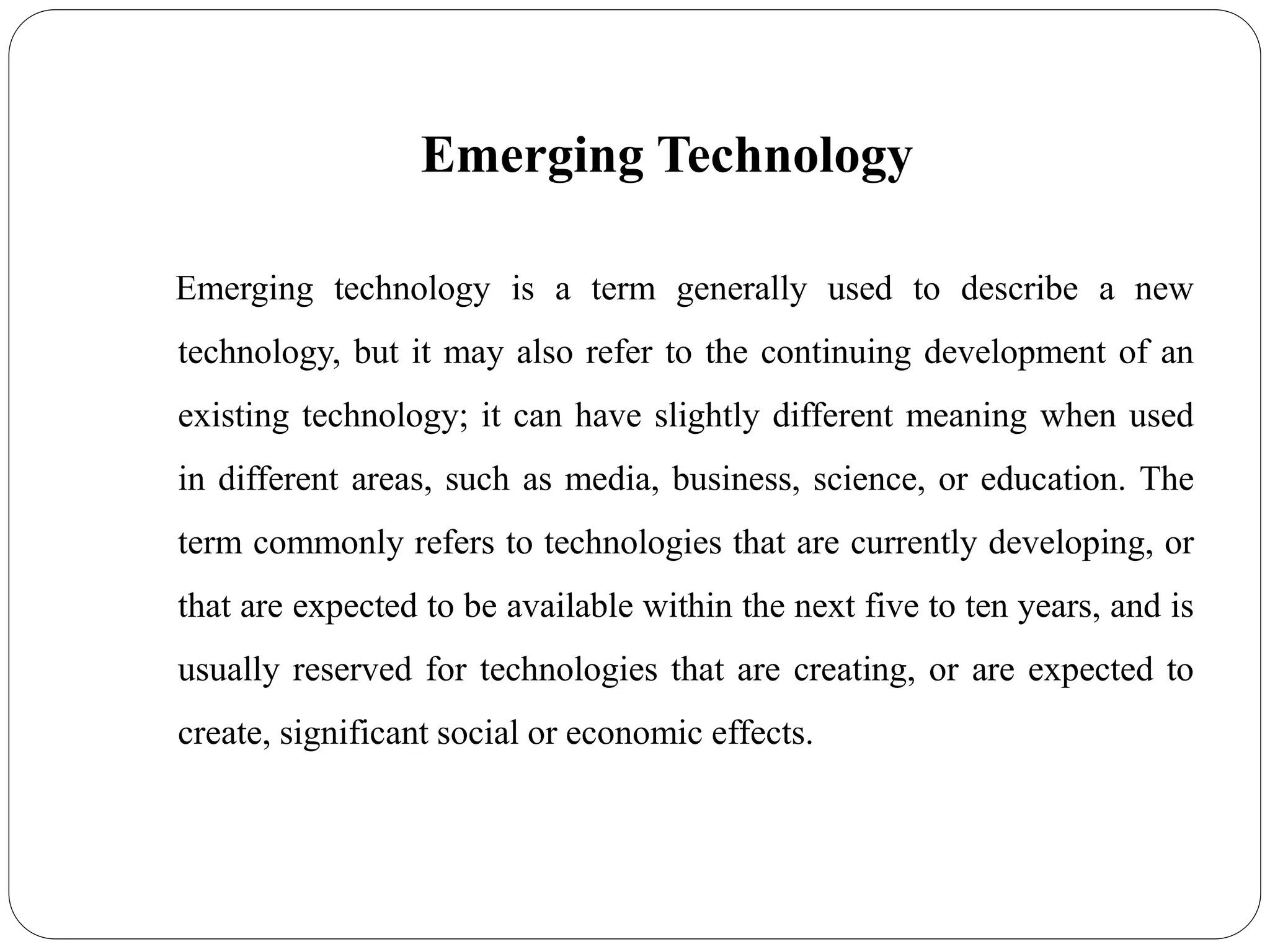 Top five emerging technology in industry | PPT