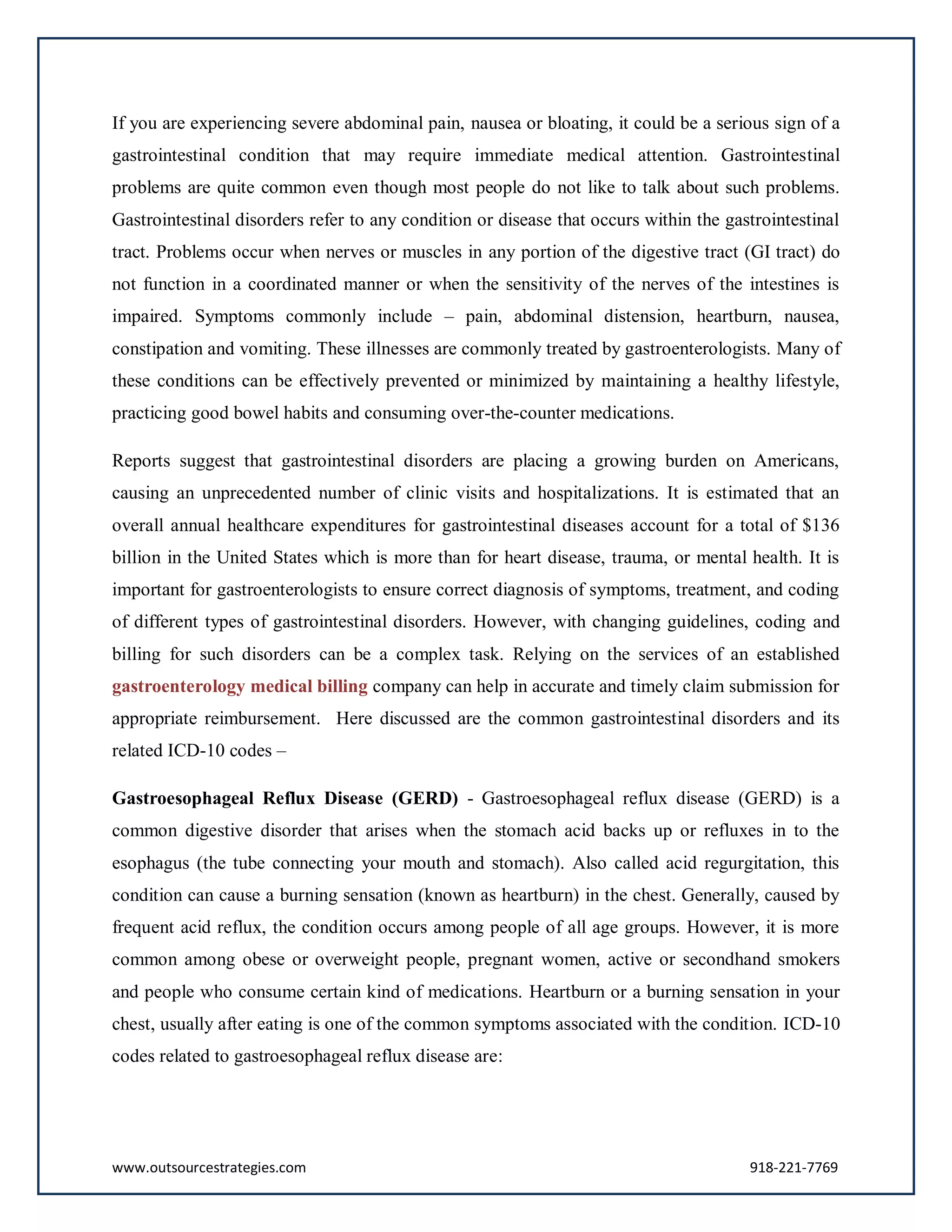 Top 5 Gastroenterology & Digestive Diseases and Their ICD-10 Codes | PDF