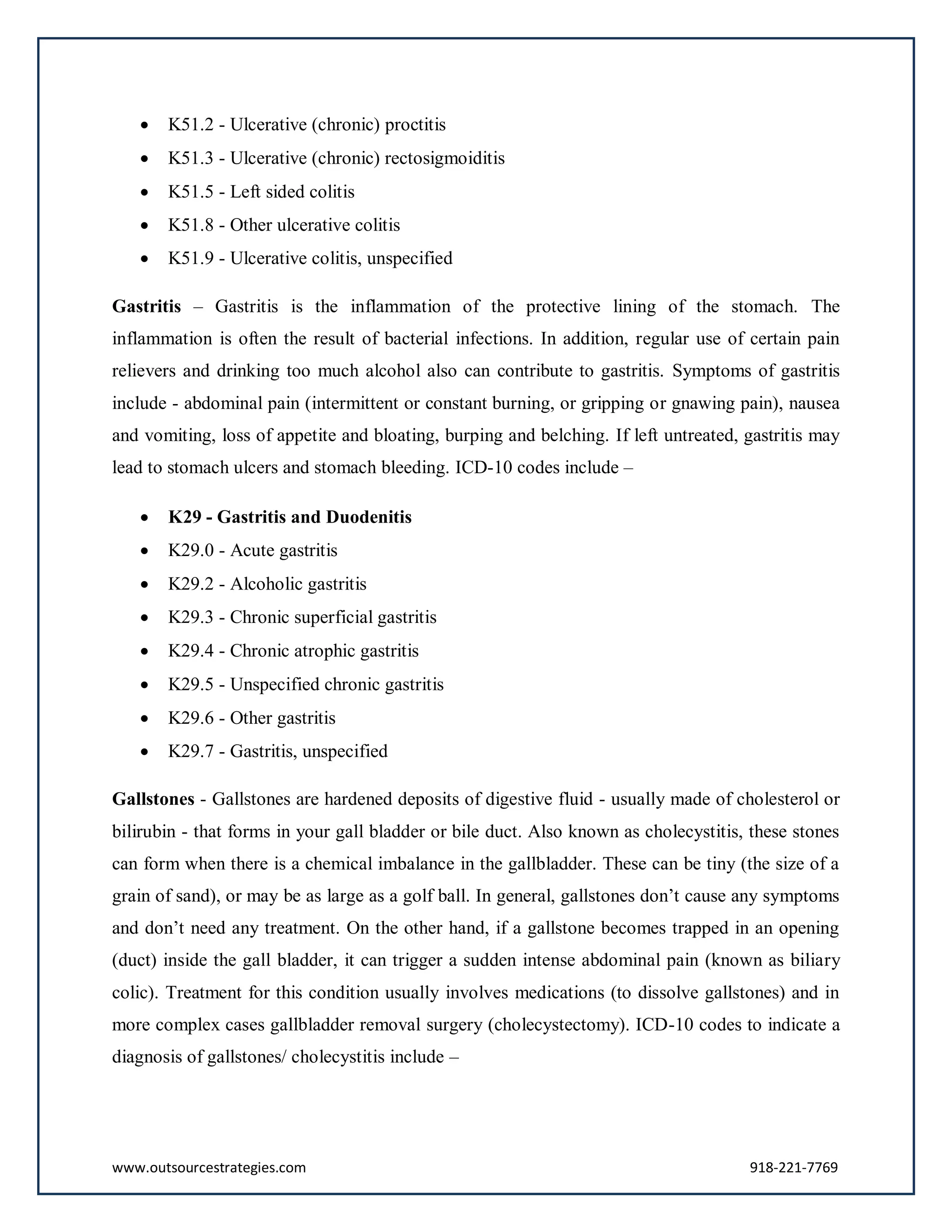 Top 5 Gastroenterology & Digestive Diseases and Their ICD-10 Codes | PDF