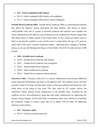 Top 5 Gastroenterology & Digestive Diseases and Their ICD-10 Codes | PDF