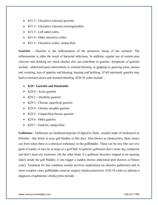 Top 5 Gastroenterology & Digestive Diseases and Their ICD-10 Codes | PDF