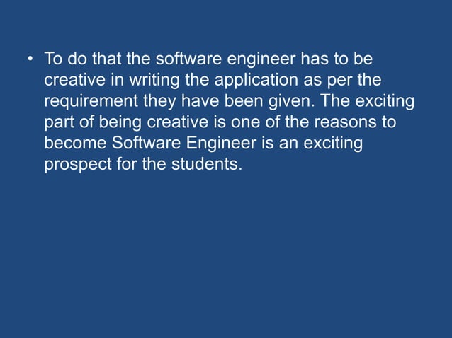 Top five reasons to become a Software Engineer | PPT