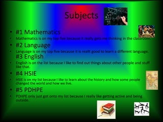 Top fives | PPTX | Movies | Entertainment