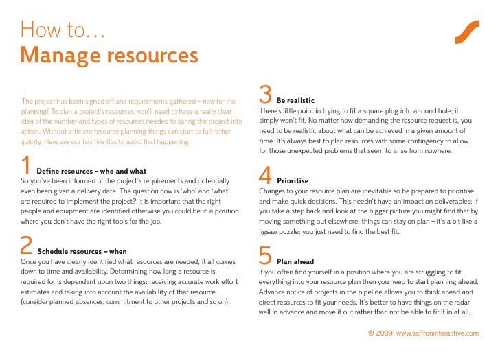 Managing Resources