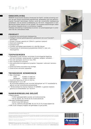 Renson - Topfix | PDF