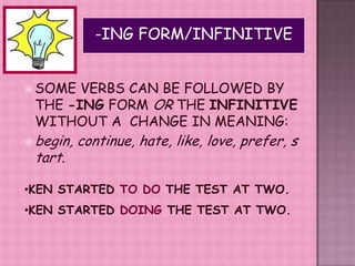 Top 2 unit 5 - infinitive-ing | PPT