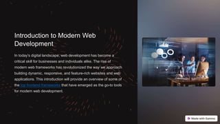 Top Frontend Frameworks to Know for Modern Web Development.pptx
