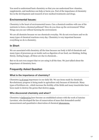 What is Chemistry | PDF