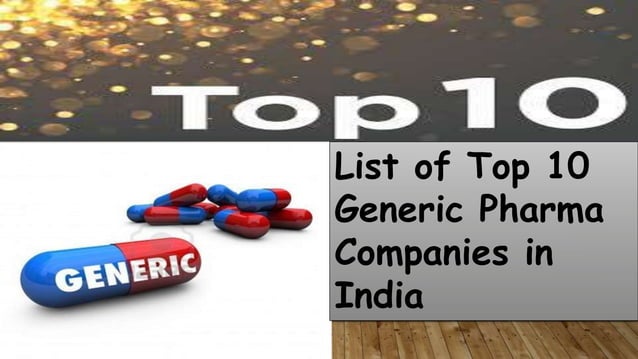 Top generic pharma companies in india ppt | PPTX | Herbs and ...