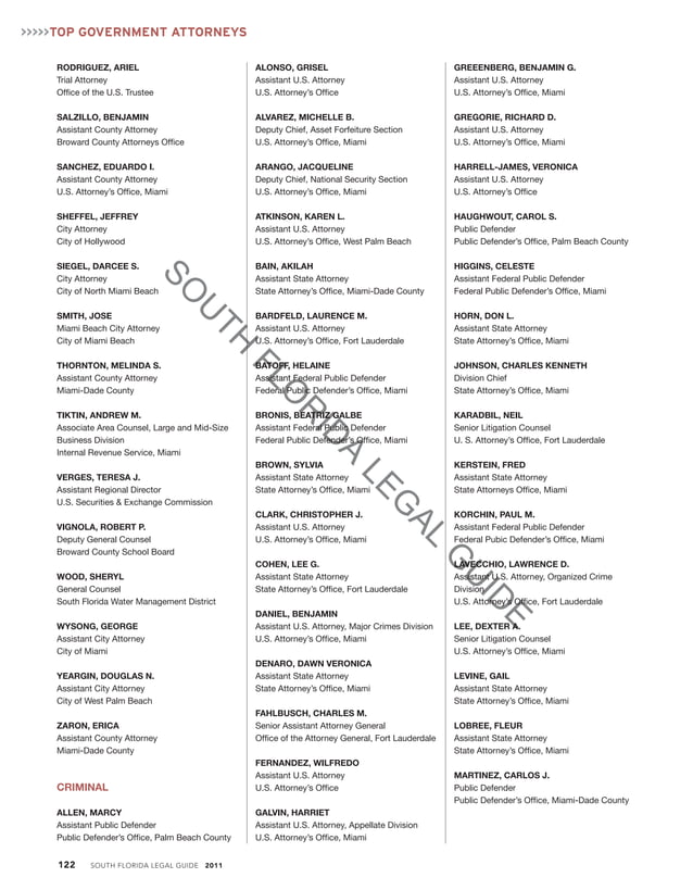 David Jove Top Government Lawyer 2010 | PDF