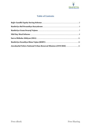 Government of Indian Important Schemes 2012-13 | PDF