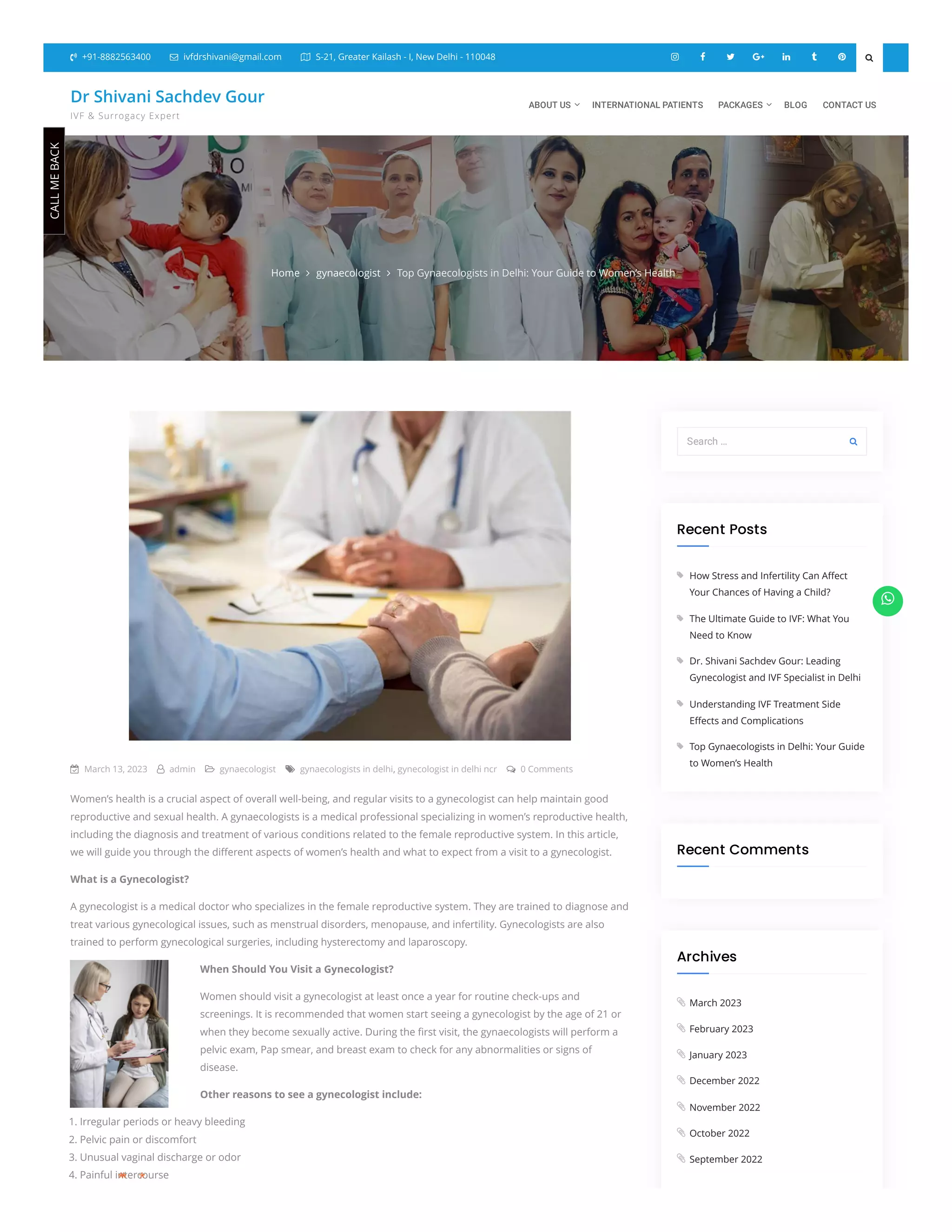 Top Gynaecologists in Delhi: Your Guide to Women's Health | PDF