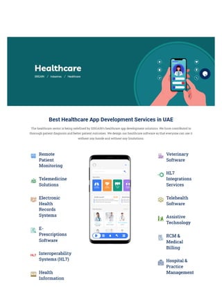 Top Healthcare Software Solutions & App Development Provider SISGAIN.pdf