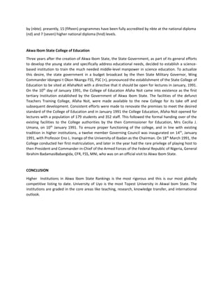 Top higher institutions in akwa ibom state.docx