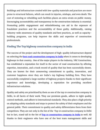 Top Highway Construction Company In India: Where Does VRC Construction ...