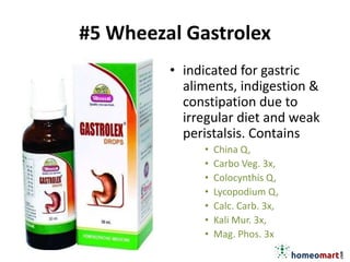 Top homeopathic medicines for Indigestion | PPTX