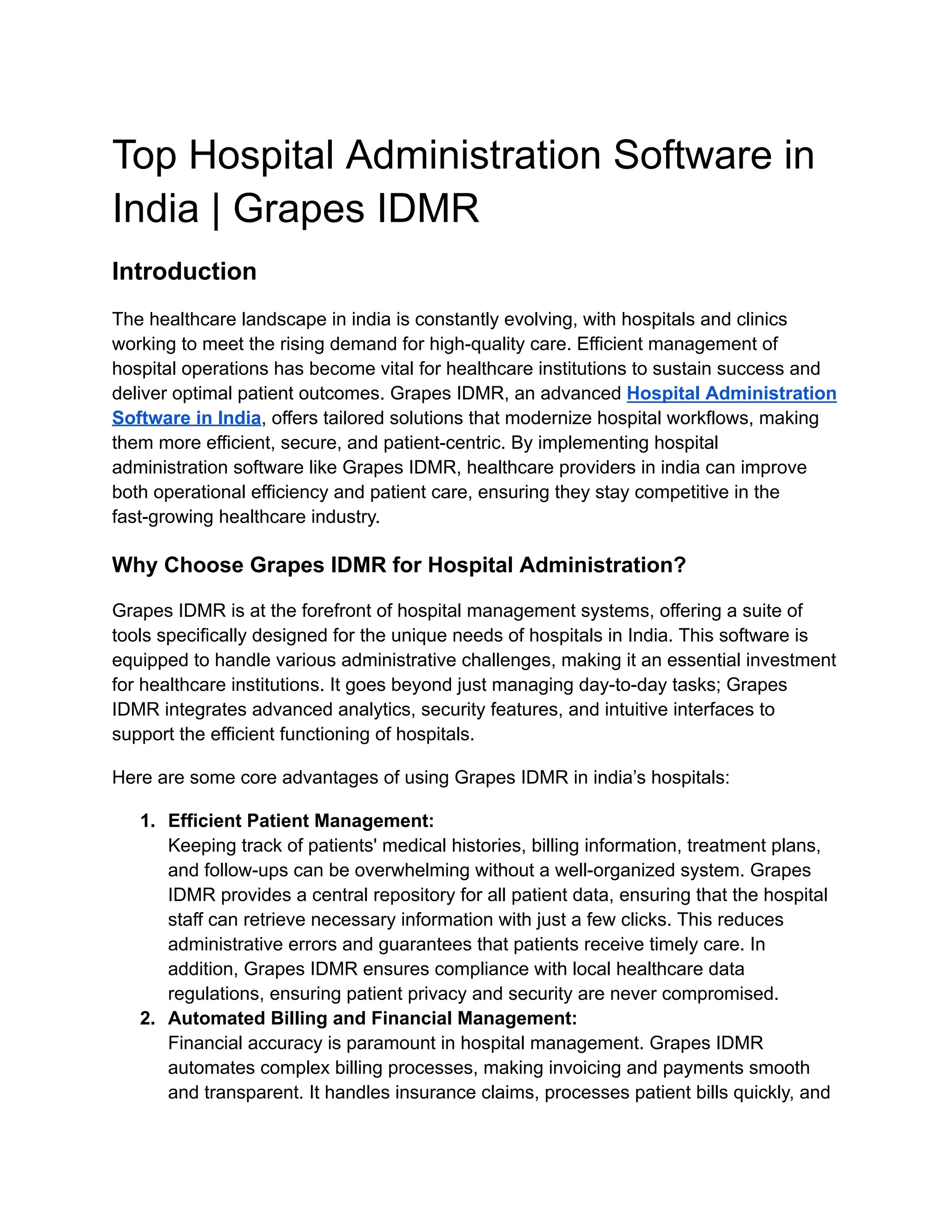 Top Hospital Administration Software in India _ Grapes IDMR.pdf