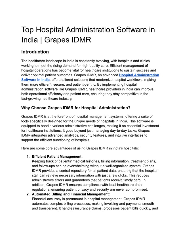 Top Hospital Administration Software in India _ Grapes IDMR.pdf