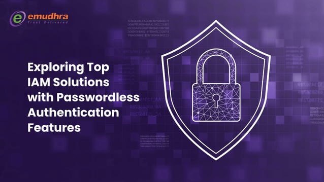 Exploring Top IAM Solutions with Passwordless Authentication Features | PPT