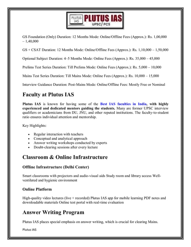 Best IAS Coaching in Delhi for UPSC Preparation (Online & Offline) | PDF