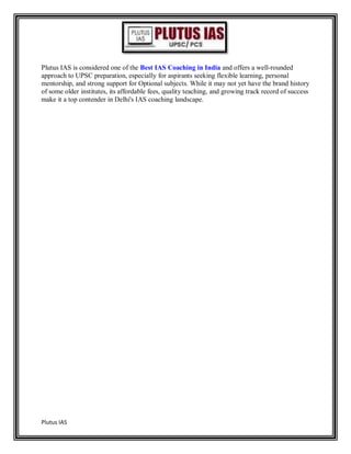 Best IAS Coaching in Delhi for UPSC Preparation (Online & Offline) | PDF