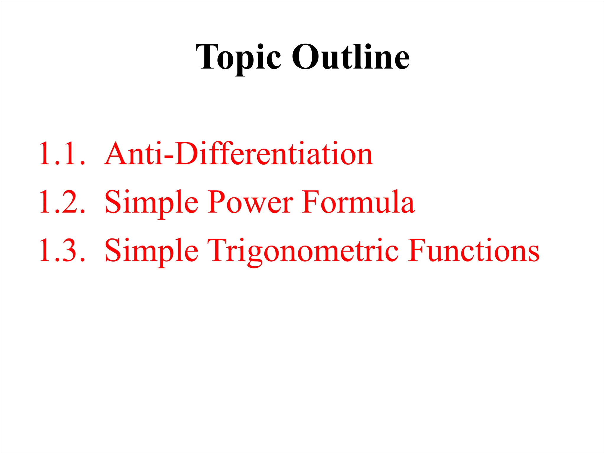 Integral Calculus Anti Derivatives reviewer | PDF