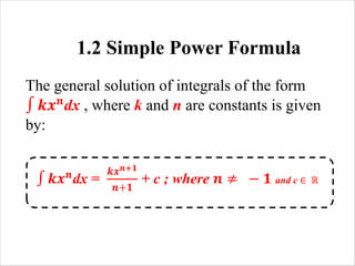 Integral Calculus Anti Derivatives reviewer | PDF