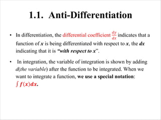 Integral Calculus Anti Derivatives reviewer | PDF