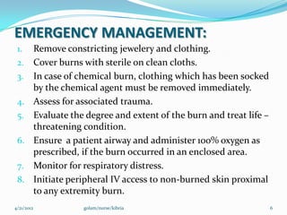 burn management | PPTX