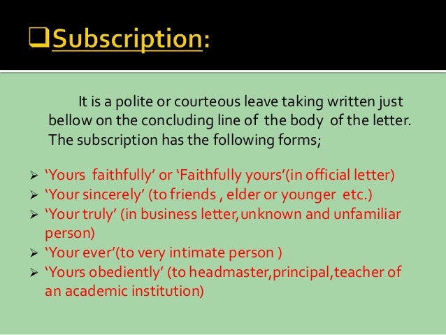 communication through letter.