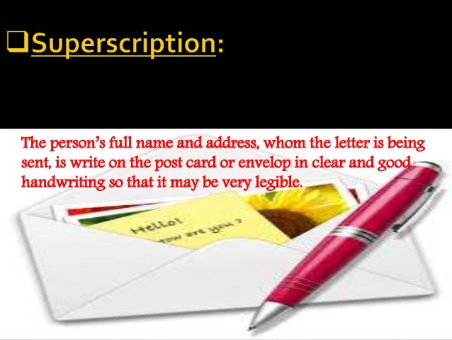 communication through letter.