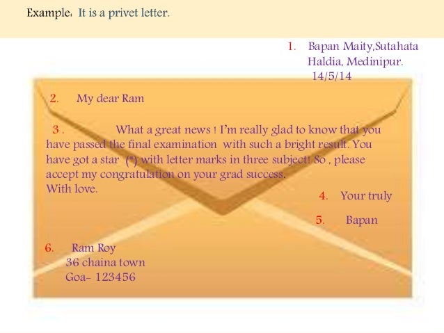 communication through letter.