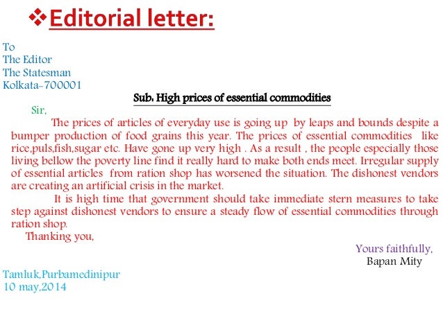 communication through letter.