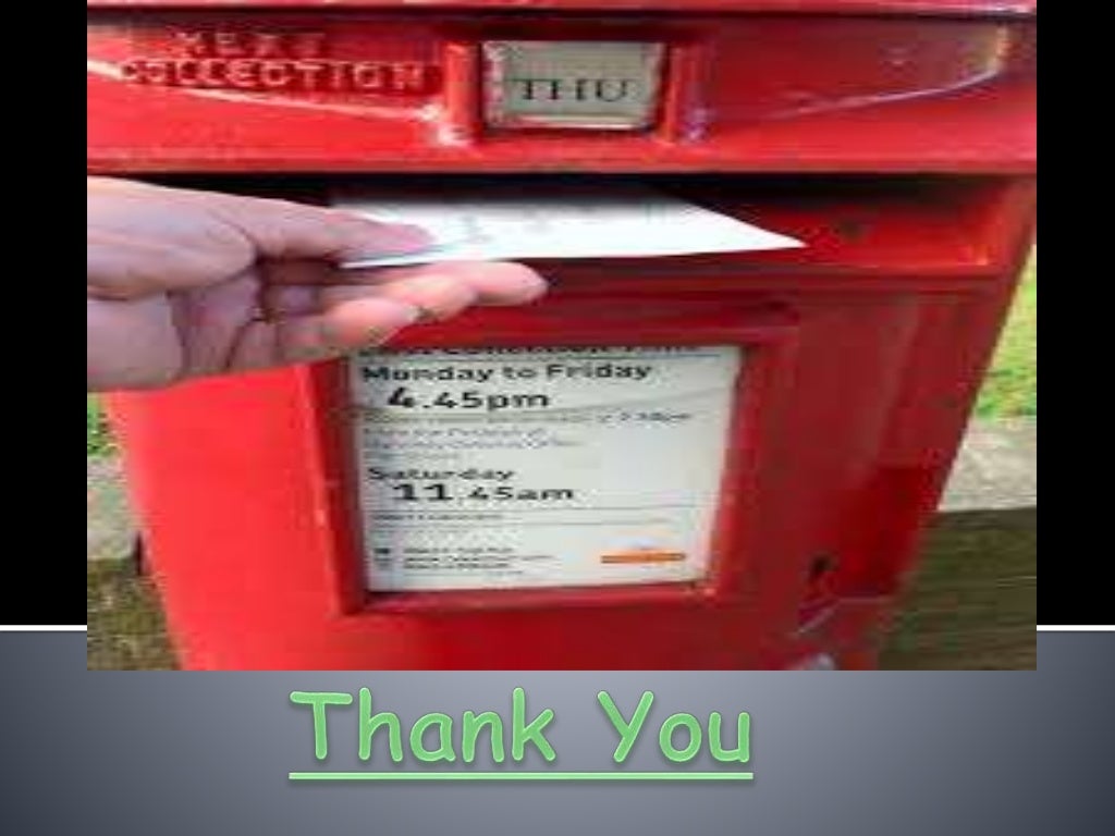 communication through letter.