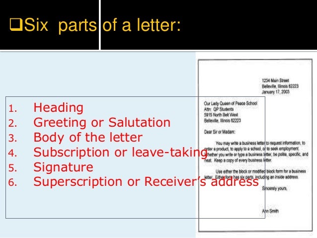 communication through letter.