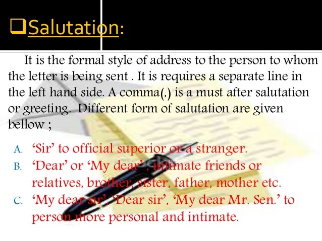 communication through letter.