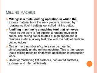 Topic:milling machine | PPT