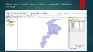 calculating wind speed and direction using arcgis | PPTX