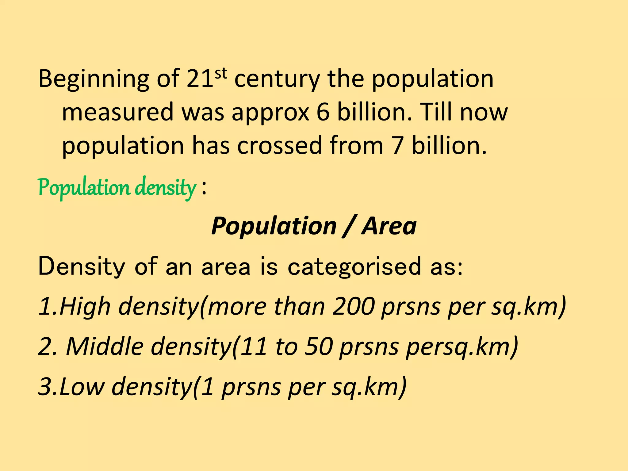POPULATION: DISTRIBUTION , DENSITY AND GROWTH | PPTX