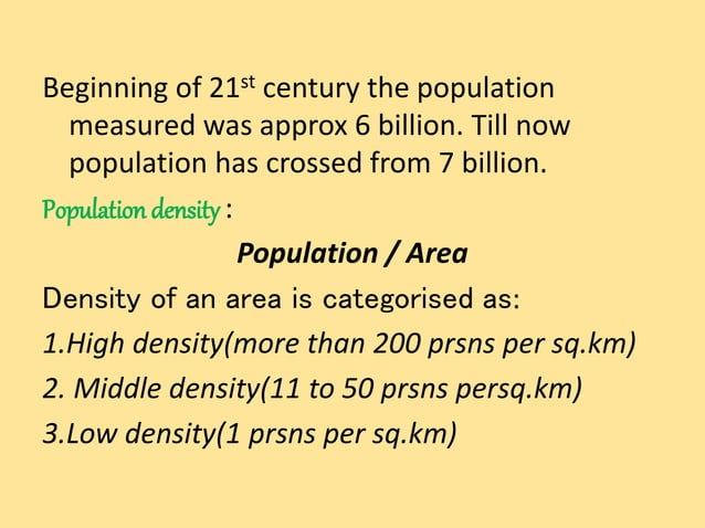 POPULATION: DISTRIBUTION , DENSITY AND GROWTH | PPTX | Geography | Science