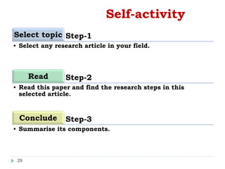 Topic 1 a glance of research process | PPSX