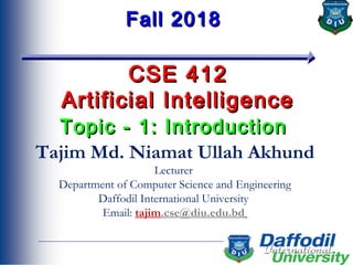 AI Lecture 1 (introduction) | PPT