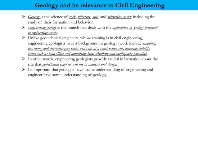 TOPIC-1 INTRODUCTION TO ENGINEERING GEOLOGY.pdf | Civil Engineering ...