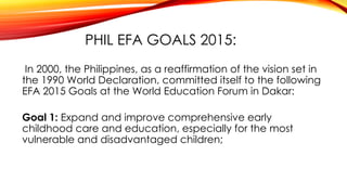 Topic-2-EFA-Goals. PHILIPPINE DEVELOPMENT PLAN | PPTX