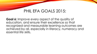 Topic-2-EFA-Goals. PHILIPPINE DEVELOPMENT PLAN | PPTX