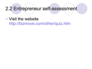 Topic 2 Identifying Entrepreneurial Characteristics | PPT