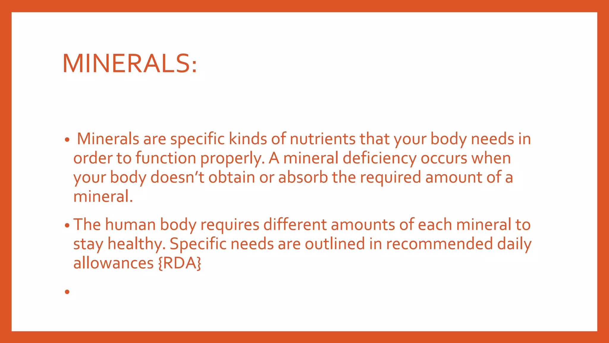 Vitamins and minerals deficiency | PPTX | Healthy Cooking and Eating ...